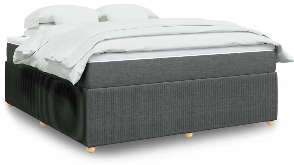 Box spring postel s matrací černá 120x200 cm textil