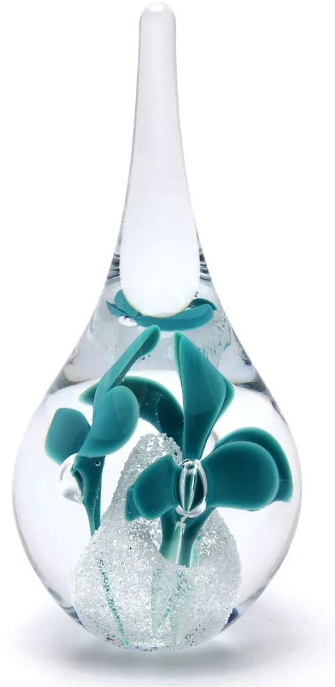 Skleněné těžítko - dekor 04, Tyrkysová, 15 cm | České sklo od Artcristal Bohemia