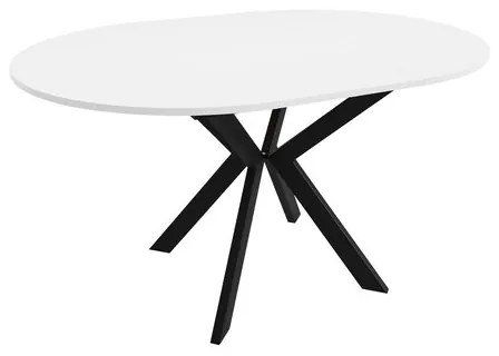Rozkládací jídelní stůl Ulania 100, Barva: černá / arktická bílá