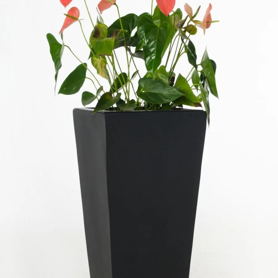 Samozavlažovací květináč CLASSIC 70, sklolaminát, výška 70 cm, antracit