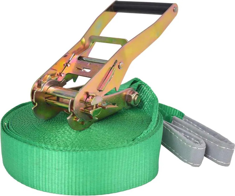 Slackline, 15 m x 50 mm, 150 kg, zelená 142666