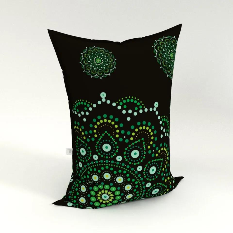 Sedací vak Pillow Mandala Černo-zelená
