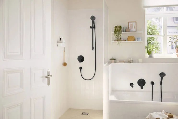 Hansgrohe Rebris S, sprchová baterie pod omítku pro iBox universal, černá matná, 72667670