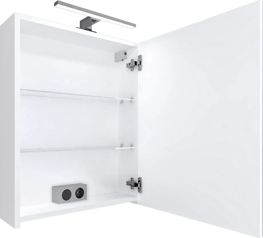 Comodo Zrcadlová skříňka závěsná s LED osvětlením Fabrice W 50 ZS P/L