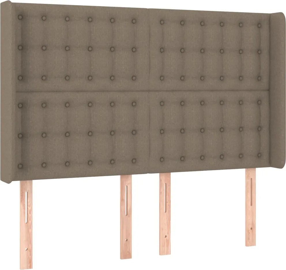 Box spring postel s matrací a LED taupe 140x190 cm textil 3138633