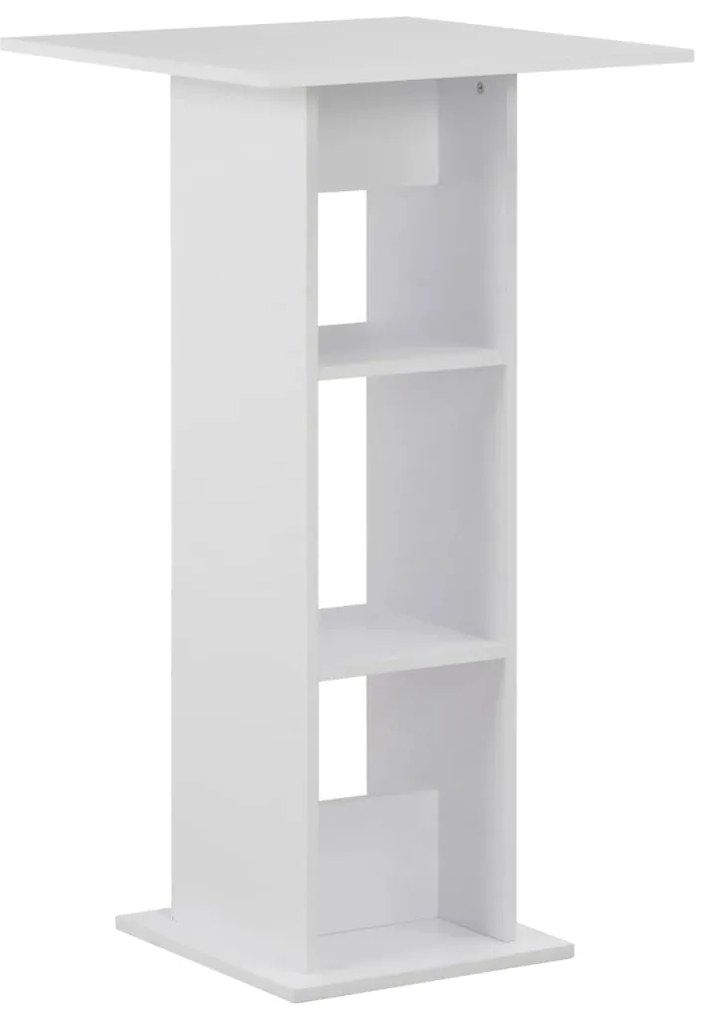 280205 vidaXL Barový stůl bílý 60 x 60 x 110 cm