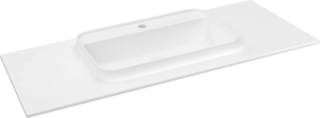 Sapho - Umyvadlo Brahea 112x52 cm, bez přepadu, otvor pro baterii, matná bílá BT112