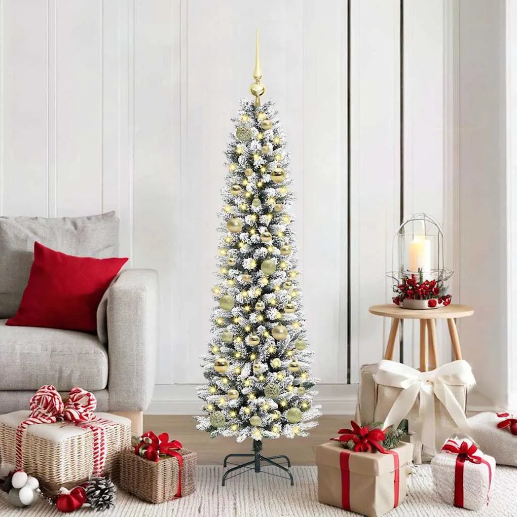 Umělý vánoční stromeček Bílá 150 cm PVC, kov a plast 3396097