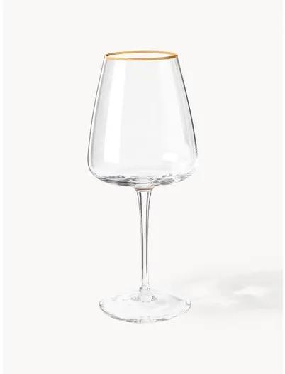 Ručně foukané sklenice na bílé víno Ellery, 4 ks