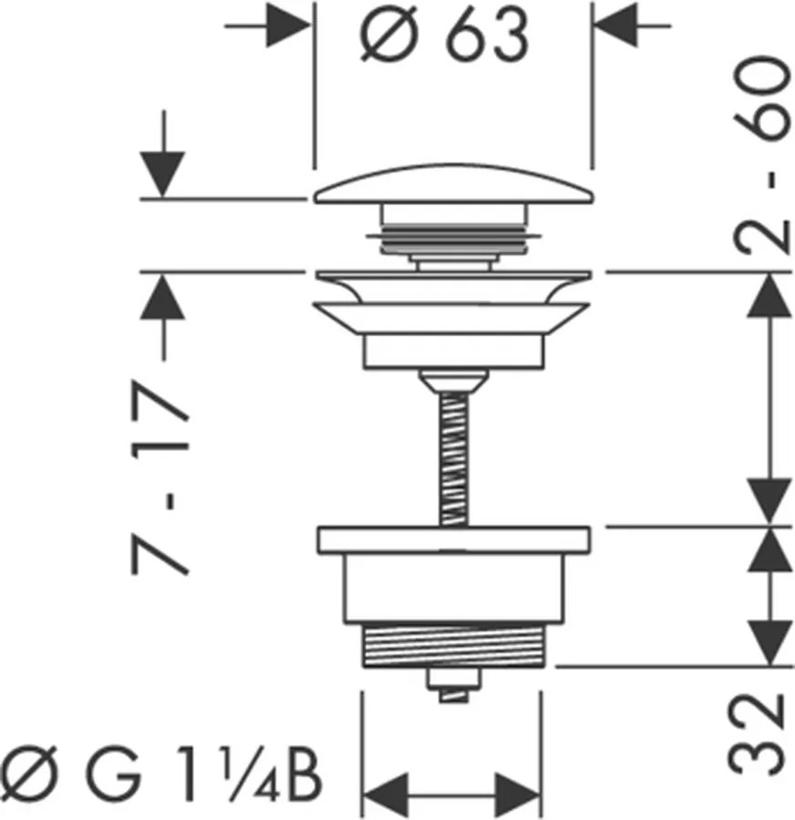 HANSGROHE Hansgrohe, odtoková souprava Push-Open pro umyvadlové a bidetové baterie, kartáčovaný bronz, HAN-50100140