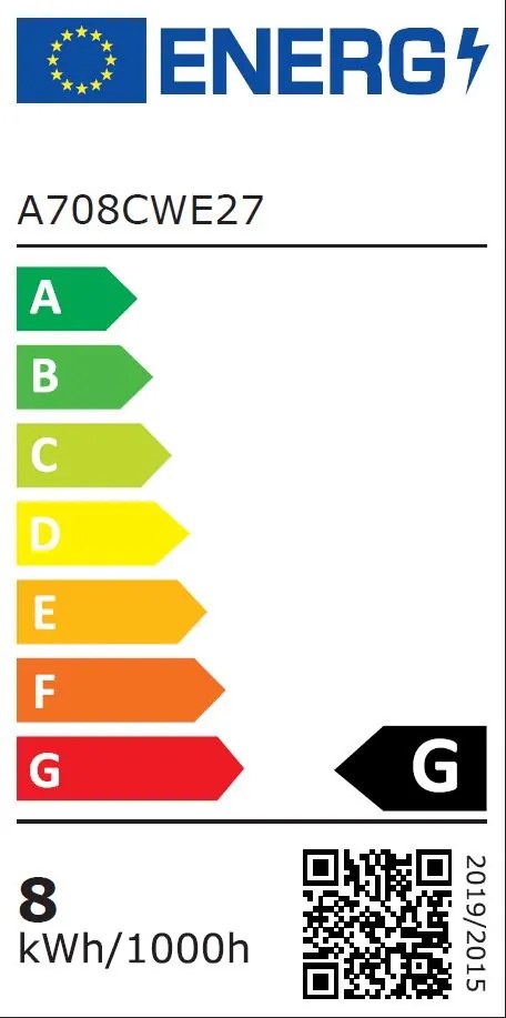 Diolamp SMD LED žárovka matná A70 8W/230V/E27/6000K/640Lm/180°