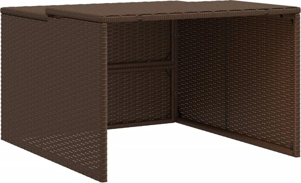 vidaXL Garáž pro robotickou sekačku 86x90x52/57 cm polyratan [365404] Barva: Béžová