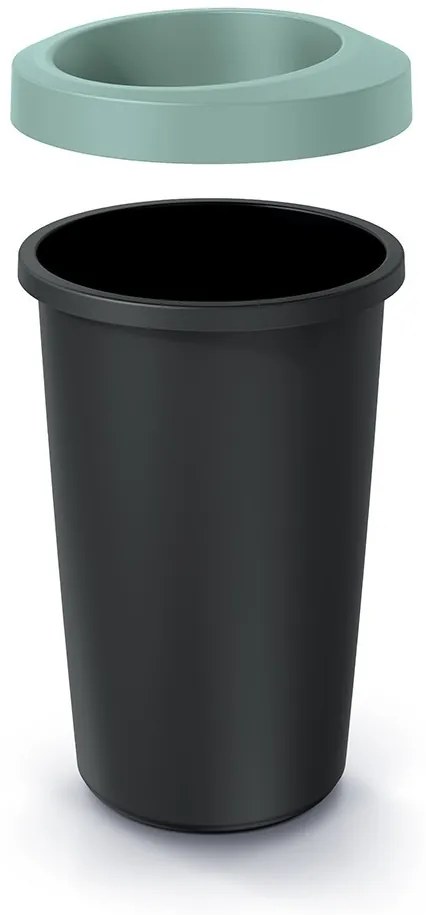 Odpadkový koš COMPACTO světle zelený/černý