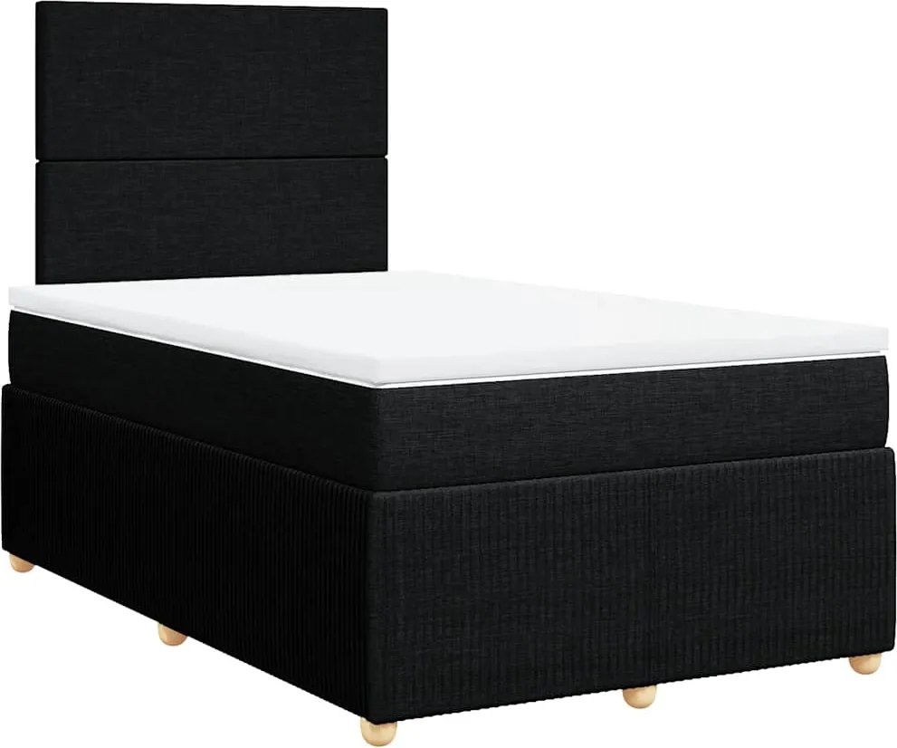 Box spring postel s matrací černá 120x190 cm textil 3291990