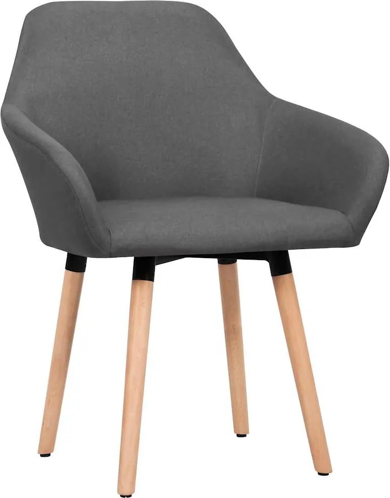 Jídelní židle 2 ks tmavě šedé textil 283460