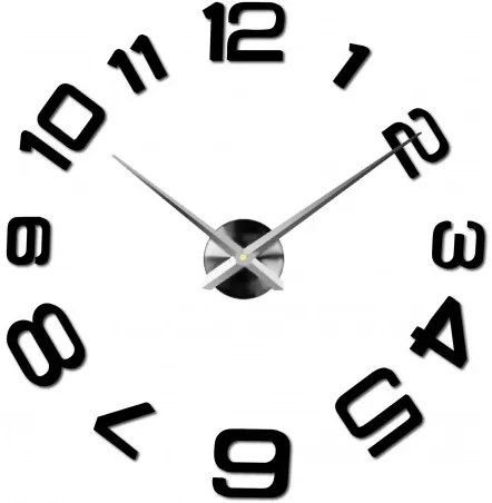 Moderní nalepovací nástěnné hodiny | 3D hodiny 12S053-Wanduhr HEU-