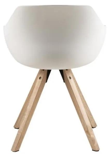 Sada 2 bílých jídelních židlí s nohami z kaučukového dřeva Actona Tina