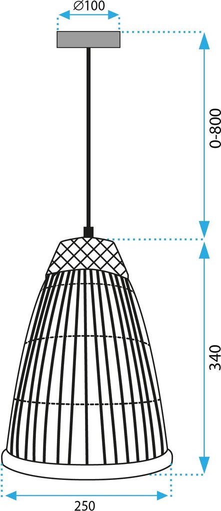 Toolight Toolight, stropní svítidlo 1xE27 APP1329-1CP, bílá-hnědá, OSW-02463