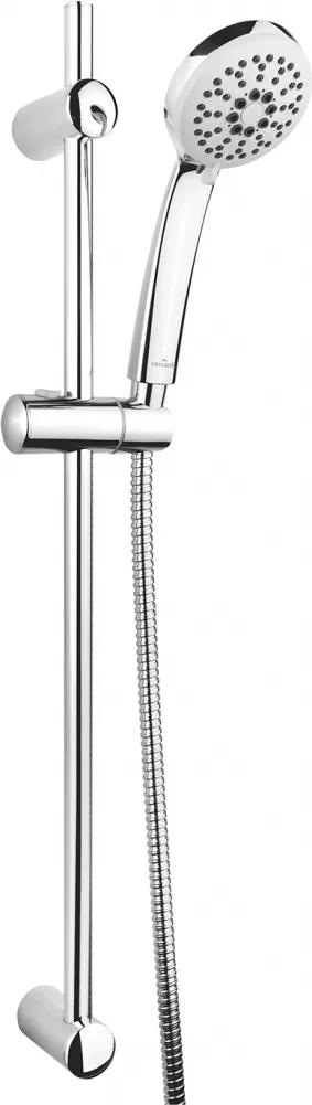 CERSANIT - Sprchová souprava s tyčí a posuvným držákem VIBE, 3 funkční, průměr ruční sprchy 8,5cm, kovová hadice dlouhá 150cm, kovová tyč 70cm s posuvným držákem a montážní sadou S951-021