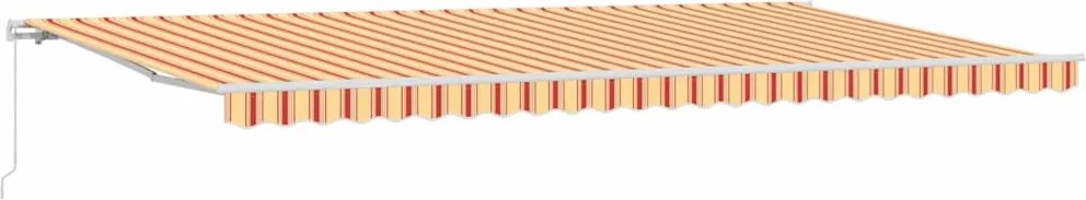Stahovací markýza Žlutá a oranžová 600 × 300 cm 3331597