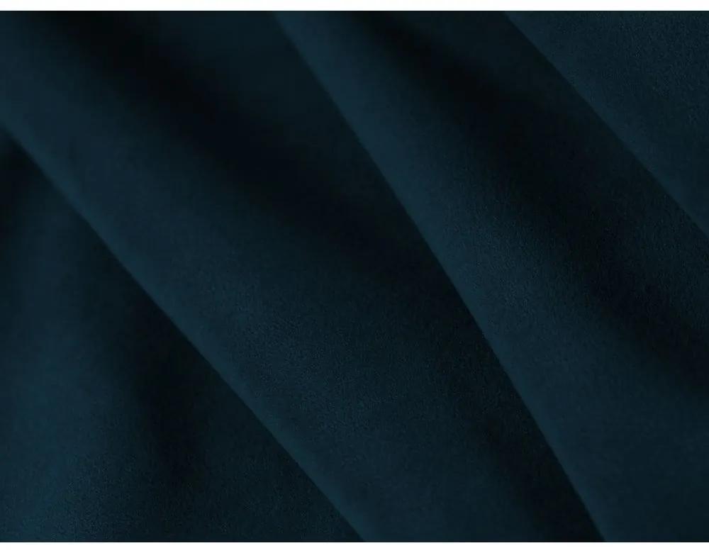 Tmavě modrá sametová rohová pohovka (levý roh) Kendal – Micadoni Home