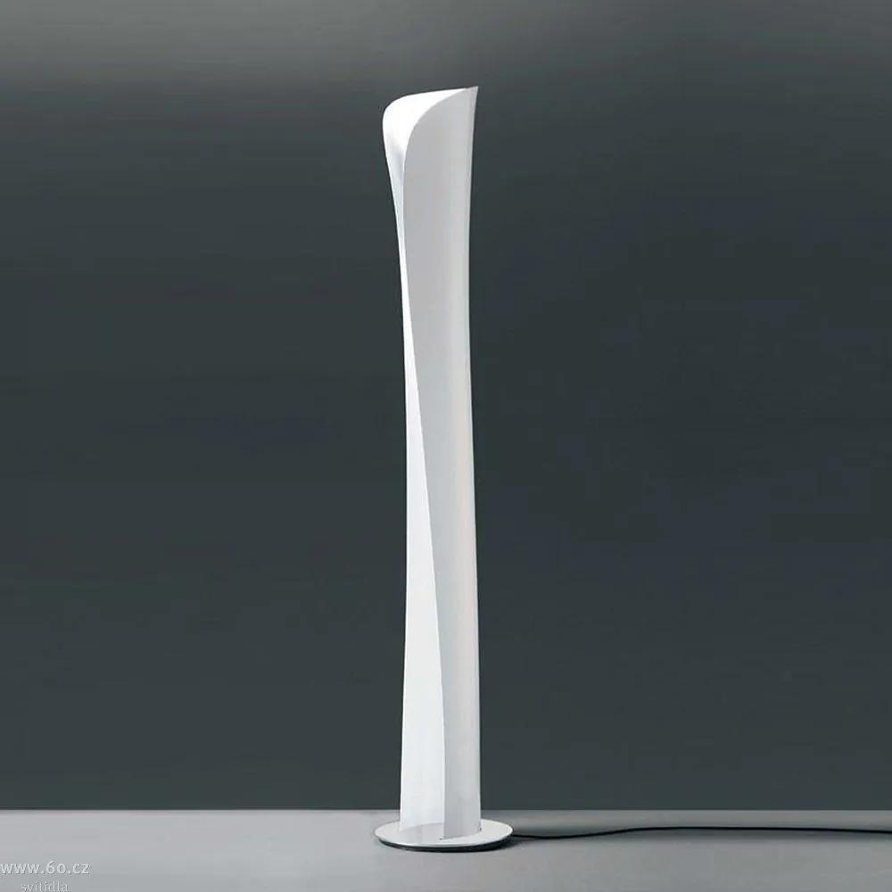 Artemide 1368020A Cadmo, designová stojací lampa s bílou vnější a bílou vnitřní úpravou se stmívačem, 1×230W R7s+ 1×60W E27, výška: 174 cm
