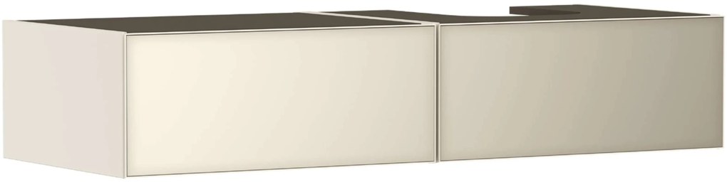 Hansgrohe Xevolos E - Umyvadlová skříňka, 28x137x55 cm, 2 zásuvky, matná béžová/metalická béžová 54323790