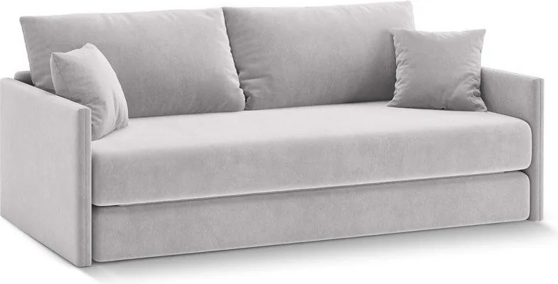 Světle šedá sametová rozkládací pohovka 209 cm Shannon – Cosmopolitan Design