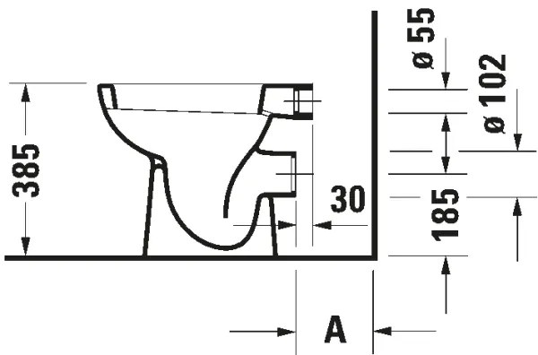 Duravit 21080900002 - Stojící WC D-CODE keramika/lesklá bílá
