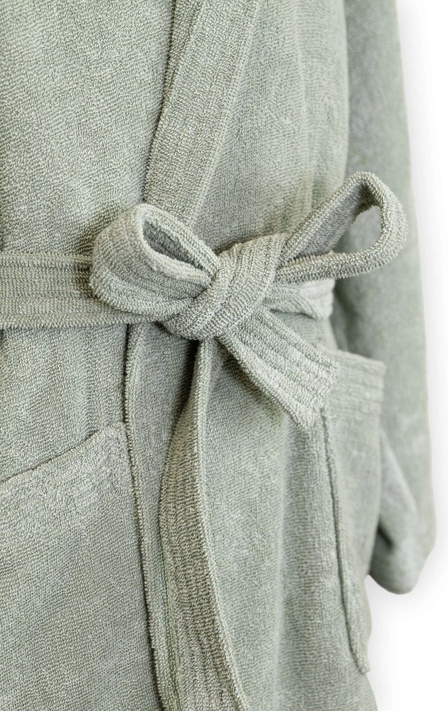 Bavlněný froté župan Comfort olivový Velikost: XXL-XXXL