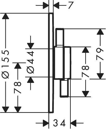 Hansgrohe DuoTurn S, baterie pod omítku pro 1 spotřebič, bílá matná, HAN-75618700