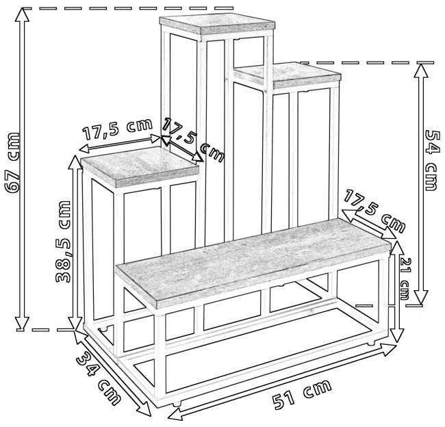 Stojan na květiny ANTIRES bílý mramor