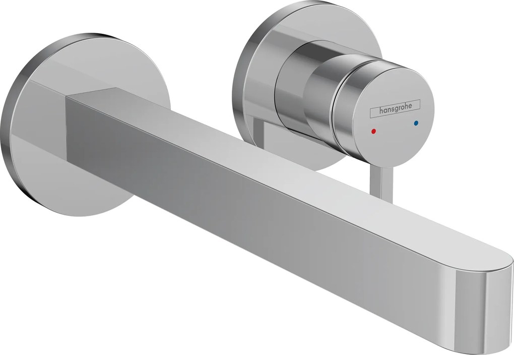 Hansgrohe Finoris, umyvadlová baterie pod omítku 240, 2-otvorová instalace, EcoSmart, chromová, 76050000