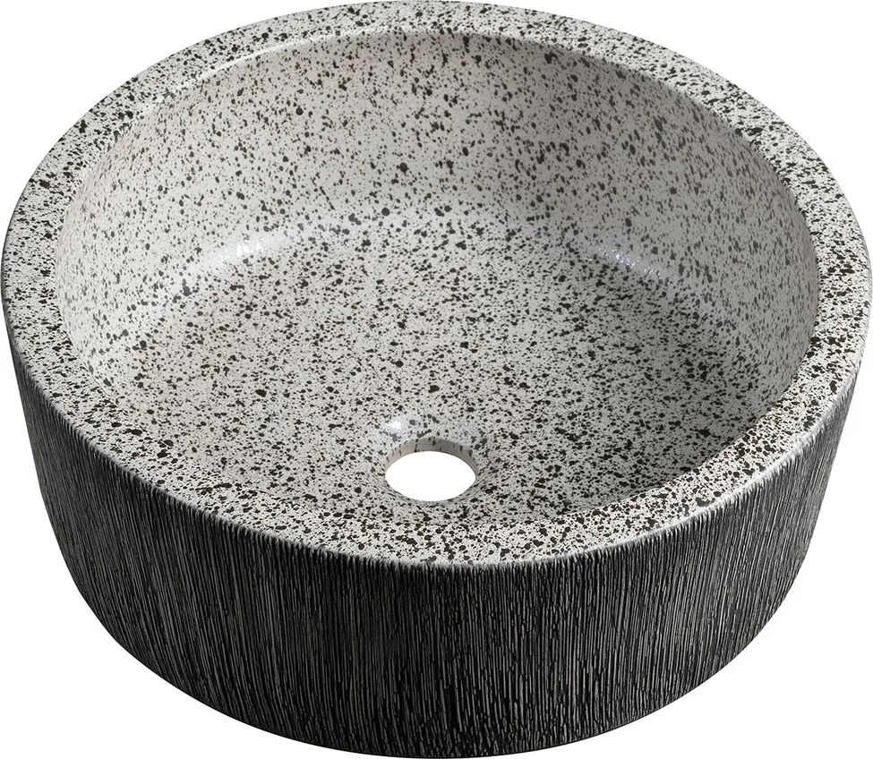 Sapho Sapho, PRIORI keramické umyvadlo na desku Ø 41 cm, granit, PI035