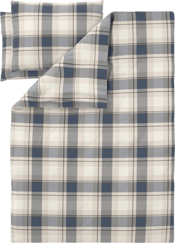 Livarno® Ložní povlečení z jemného flanelu, 240 x 220 cm, 70 x 90 cm (modrá)