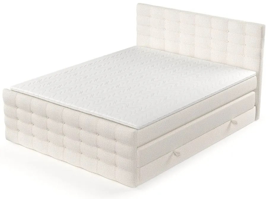 Krémová boxspring postel s úložným prostorem 180x200 cm Blend – Maison de Rêve