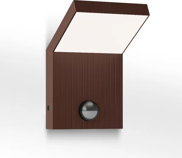 Brilagi -LED Venkovní nástěnné svítidlo se senzorem RIANO LED/8W/230V hnědá IP65