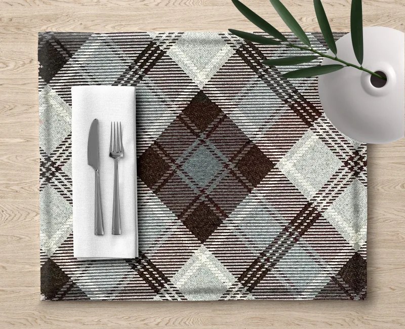 Ervi Gobelínové prostírání na stůl - Tradiční šedý tartan