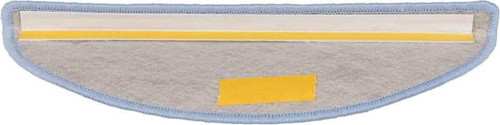 Samolepící nášlapy na schody vzhled sisal 15 ks 56x17x3cm modré 326862