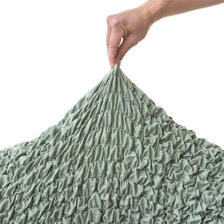 Bielastické potahy FUCO biobavlna mátové dvojkřeslo (š. 120 - 160 cm)