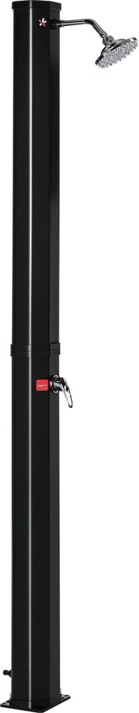 Outsunny 55° Solární Sprcha do Zahrady, 35L Sprcha s Mísicím Ventilem pro Bazén a Kempování, Černá | Aosom