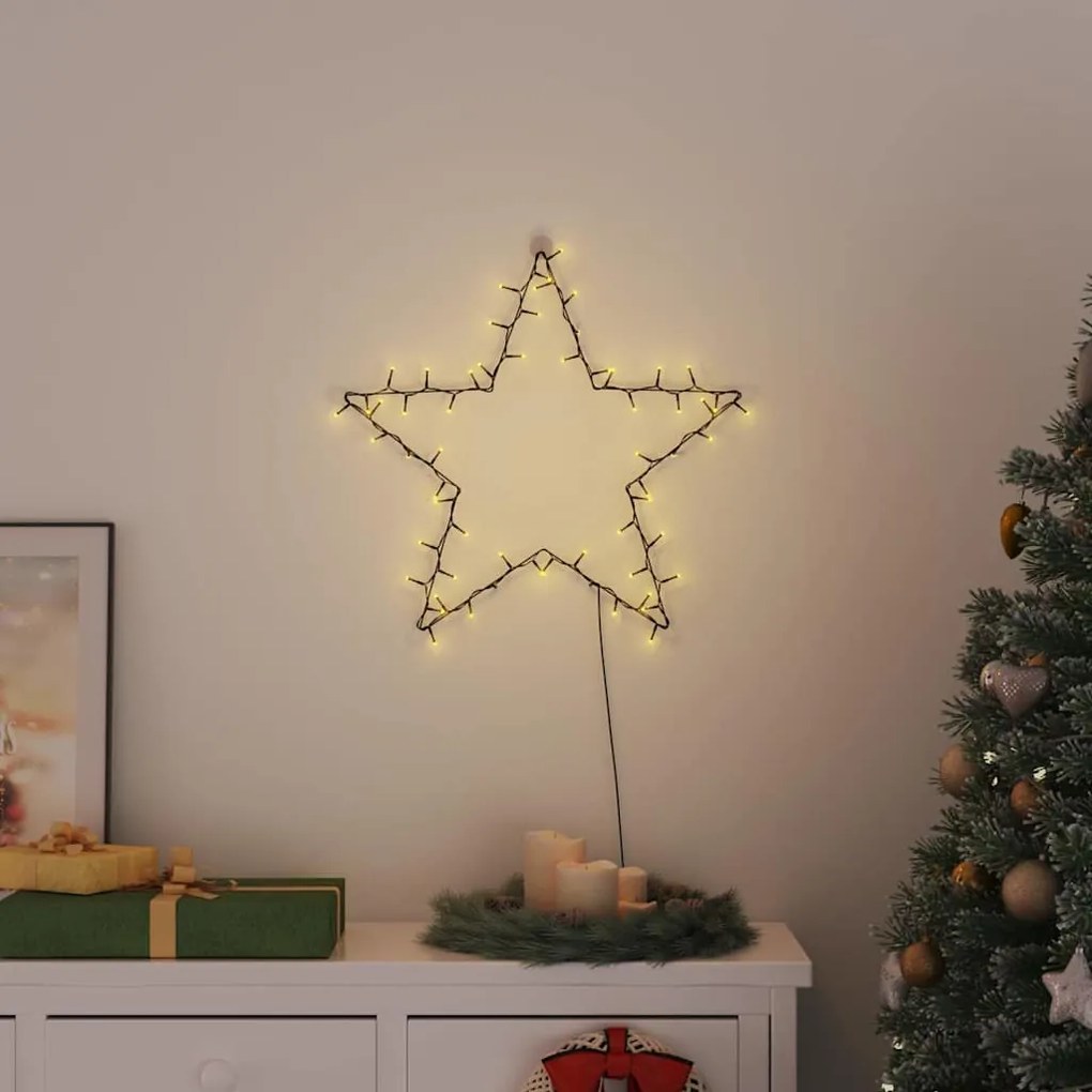 Vánoční Osvětlení Hvězda Silueta 80 Led Teplá Bílá