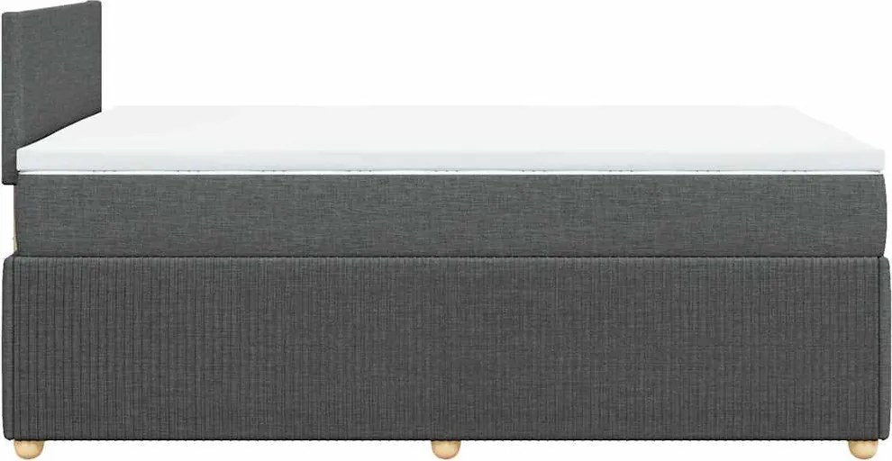 Box spring postel s matrací tmavě šedá 120x190 cm textil 3289689