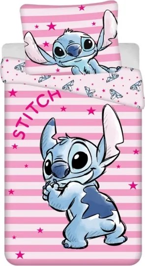 Jerry Fabrics Povlečení Lilo a Stitch Pink Stars 140x200, 70x90 cm