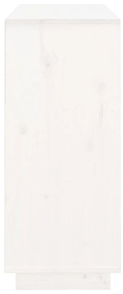 Příborník bílý 104,5 x 34 x 80 cm masivní borové dřevo - Default Title