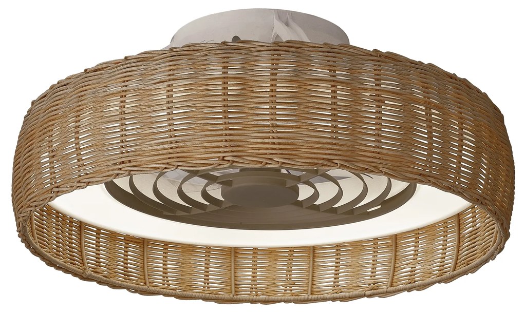 Mantra Kilimanjaro Mini, ratanový ventilátor se svítidlem LED 55W 2700-5000K, dálkový ovladač, průměr 58,5cm, IP44