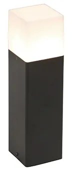 Stojací venkovní lampa černá s opálově bílým sklem 30 cm - Dánsko