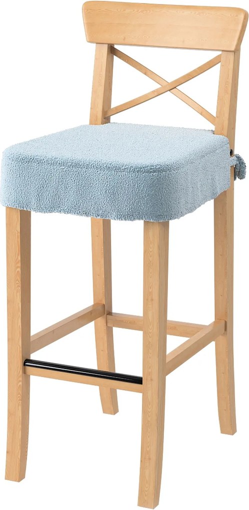 Sedák na židli IKEA Ingolf - barová barva modrá látka pletený vzor