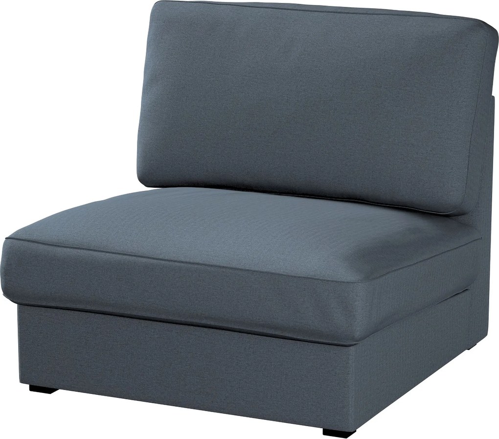Potah na neskládací křeslo IKEA Kivik barva modrá látka pletený vzor