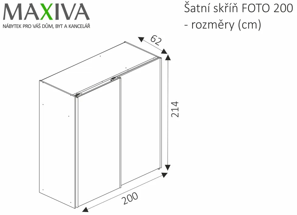 MAXIVA Šatní skříň - FOTO 200/tygr